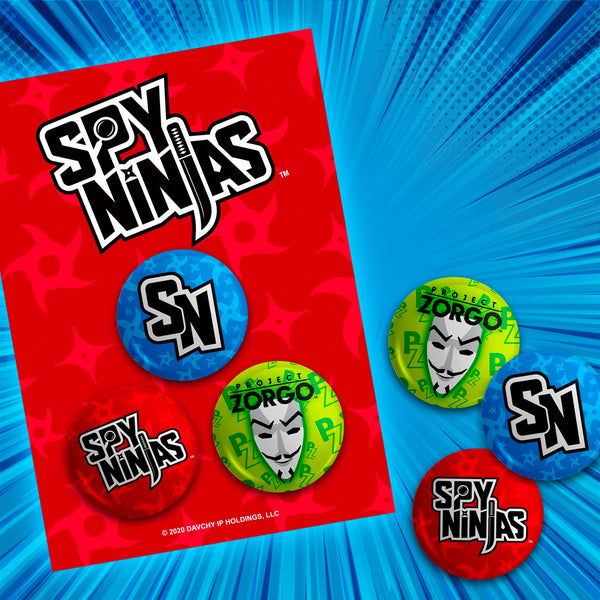 Spy Ninjas Button Badges - Set of 3 | Spy Ninjas Store - SpyNinjasStore